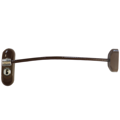 Brown Lockable Window Security Restrictor
