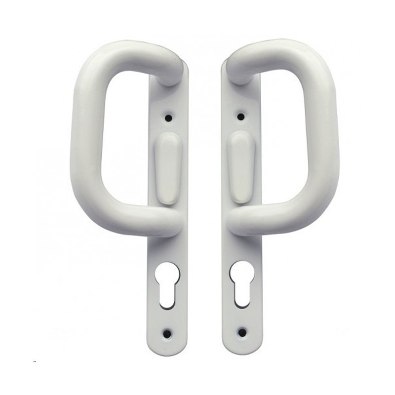 Fullex White Patio Handle Set NOT KEYHOLE CUT OUT out PDL502